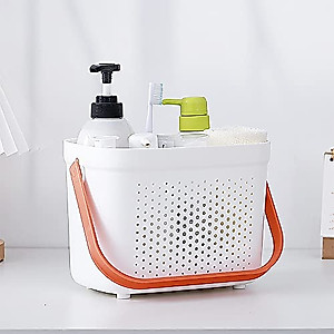 A-XINTONG Portable Shower Caddy with Handle Plastic Storage Basket Shower Organizer Bin for Bathroom, Kitchen, College Dorm Room, Home, Hotel