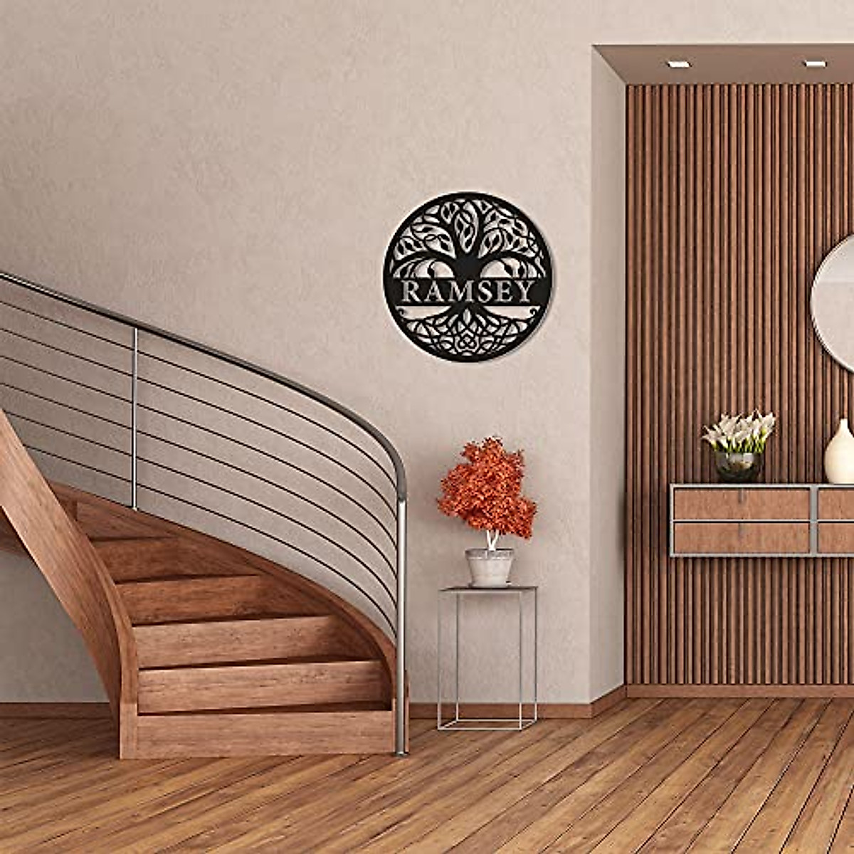 Personalized Tree of Life Metal Wall Sign - Custom Tree of life Monogram Metal Sign - Personalized Family Name Sign Last Name Sign Custom Metal Sign for Decor Wedding - Wall Art Customized Last Name