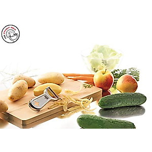 Kuhn Rikon Swiss Metal Peeler 4”, Stainless Steel