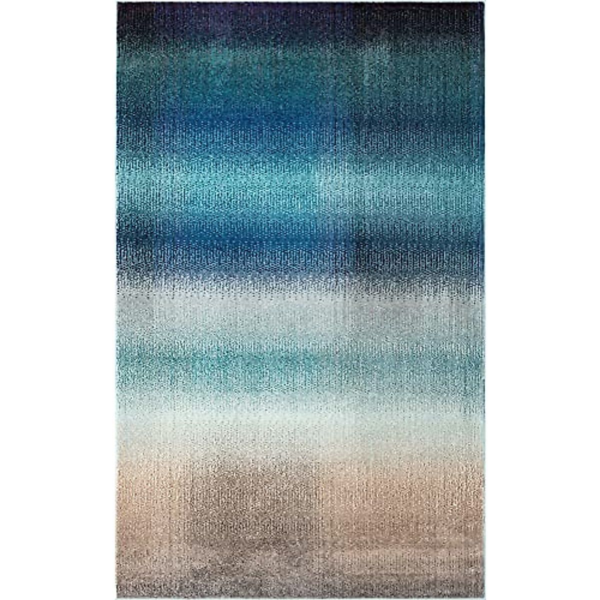 Unique Loom Estrella Collection Distressed, Gradient, Dark Colors, Abstract, Modern Area Rug, 5 ft x 8 ft, Blue/Beige