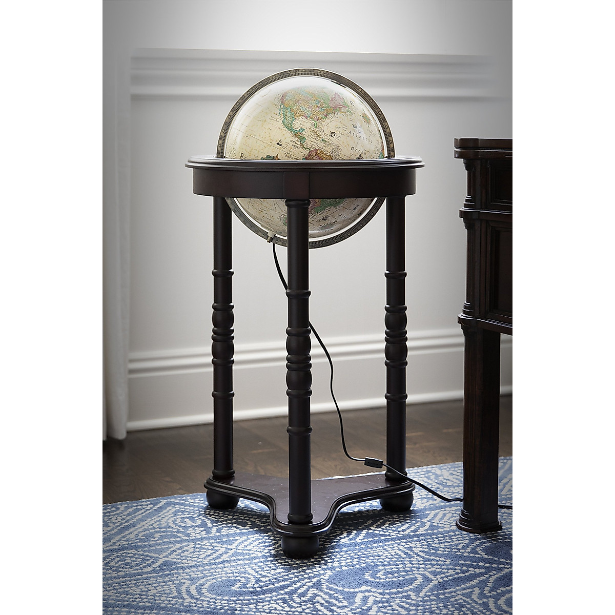 Replogle Globes Lancaster Illuminated Globe, Antique Ocean, 12-Inch Diameter, Large, Off- White