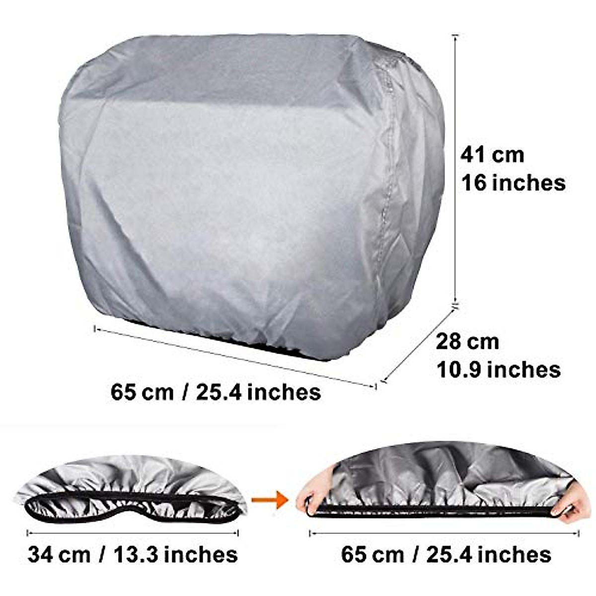 Yoursme Generator Waterproof Cover for Honda Generator EU3000is Predator 3500 Silver Outdoor Power Equipment Storage Replace 08P57-ZS9-00S