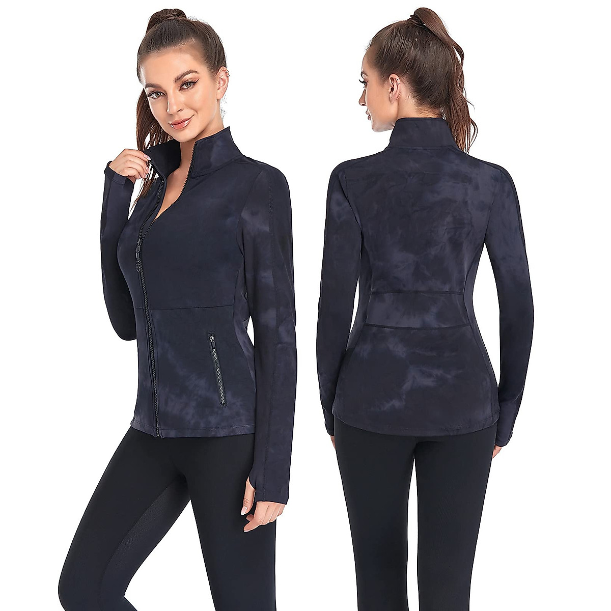 VUTRU Women's Workout Yoga Jacket Full Zip Running Track Jacket