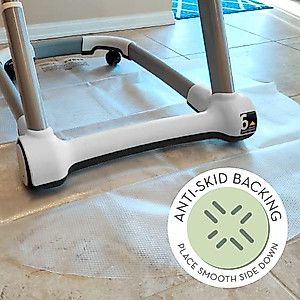 S&T INC. Splat Mat for Under High Chair, Water Resistant Plastic Floor Mat, 42 Inch Diameter Round, Clear