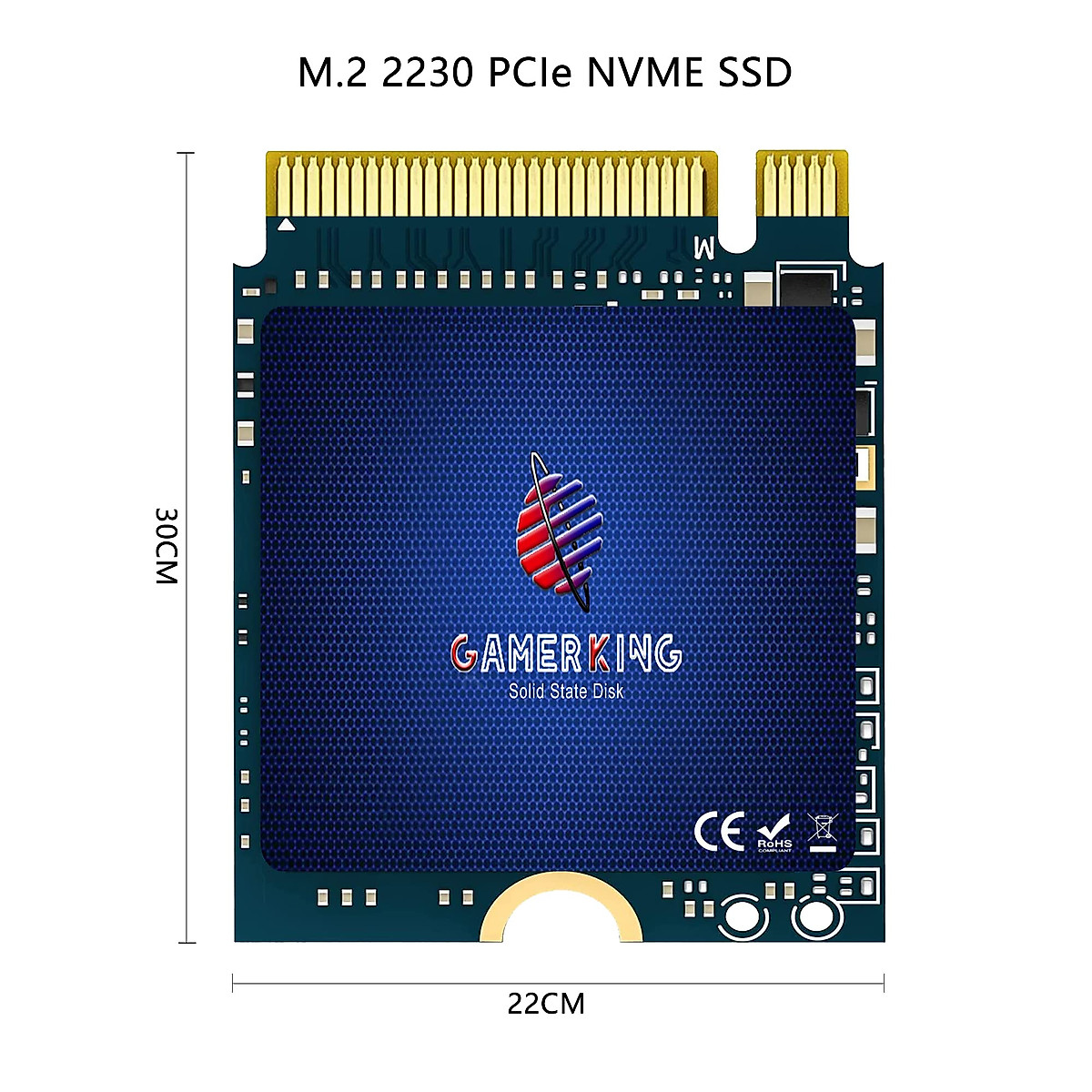 GAMERKING 1TB M.2 2230 SSD NVMe PCIe Gen 3.0X4 Internal Solid State Drive Compatible with Steam Deck/Microsoft Surface pro 8/pro 7+/pro X/laptop3/laptop4(M.2 2230 PCIe 1TB)