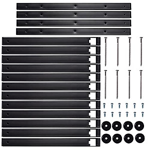 CLEAR STYLE Lumber Storage Rack and Wood Organizer Heavy Duty Metal Rack with 3-Level Wall Mount Levels up to 360LBS Perfect for Garage Storage 2 Pack