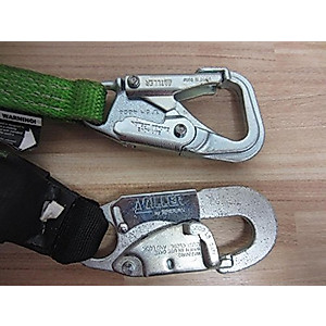 Honeywell 913B/6FTGN Miller by 6' BackBiter Heavy Duty Polyester Web Single-Leg Tie-Back Lanyard With (1) Locking Snap Hook, (1) Locking 5K Snap Hook And SofStop Shock Absorber, 15.34 fl. oz.