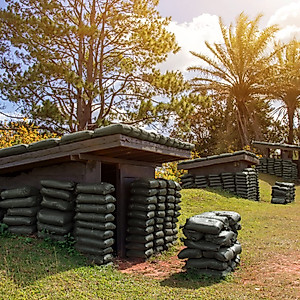 Nuenen 200 Pcs Empty Sandbags Heavy Duty Sand Bags with Ties Woven Polypropylene Sand Bags Bulk Sand Bag for Flooding 16 x 26 Inches Sandbag Flood Protection for Emergency Hurricane Supplies (Green)