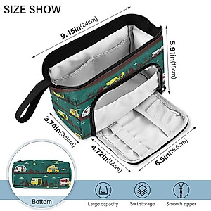 Glaphy Travel Trailers Camping Car Pencil Case Large Capacity Pencil Pouch Bag Pen Carrying Case Storage Stationery Bag