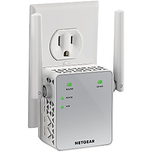 NETGEAR Wi-Fi Range Extender EX3700 - Coverage Up to 1000 Sq Ft and 15 Devices with AC750 Dual Band Wireless Signal Booster & Repeater (Up to 750Mbps Speed), and Compact Wall Plug Design