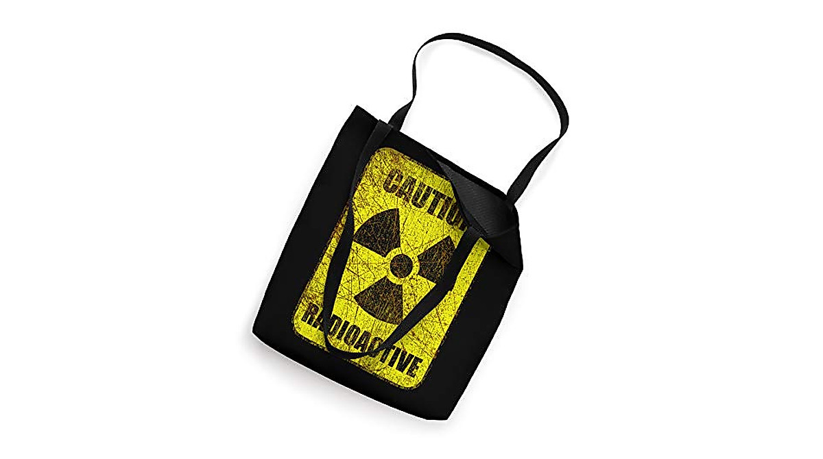 Radioactive Hazard Tote Bag: Nuclear Sign & Sci-Fi Gift