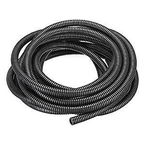 DMiotech 10mmx8mmx5m Plastic Non-Split Corrugated Tubing Indoor Outdoor Cord Management for Wrap Tidy Office Garden