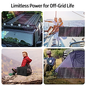 PROGENY 120 Watt Portable Solar Panel for Solar Generator and USB Devices, Waterproof Foldable Solar Panel for Jackery Explorer/Flashfish/BALDR/Goal Zero/Anker Power Stations