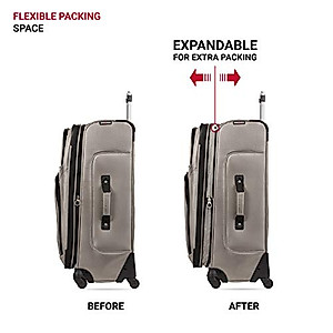 SwissGear Sion Softside Expandable Luggage, Pewter, Carry-On 21-Inch