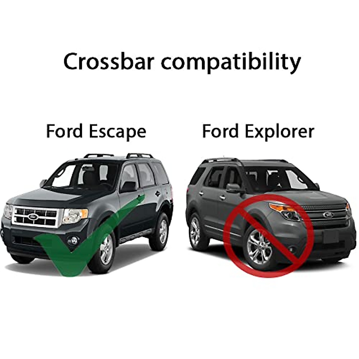 BRIGHTLINES Cross Bars Roof Racks Replacement for 2013-2019 Ford Escape