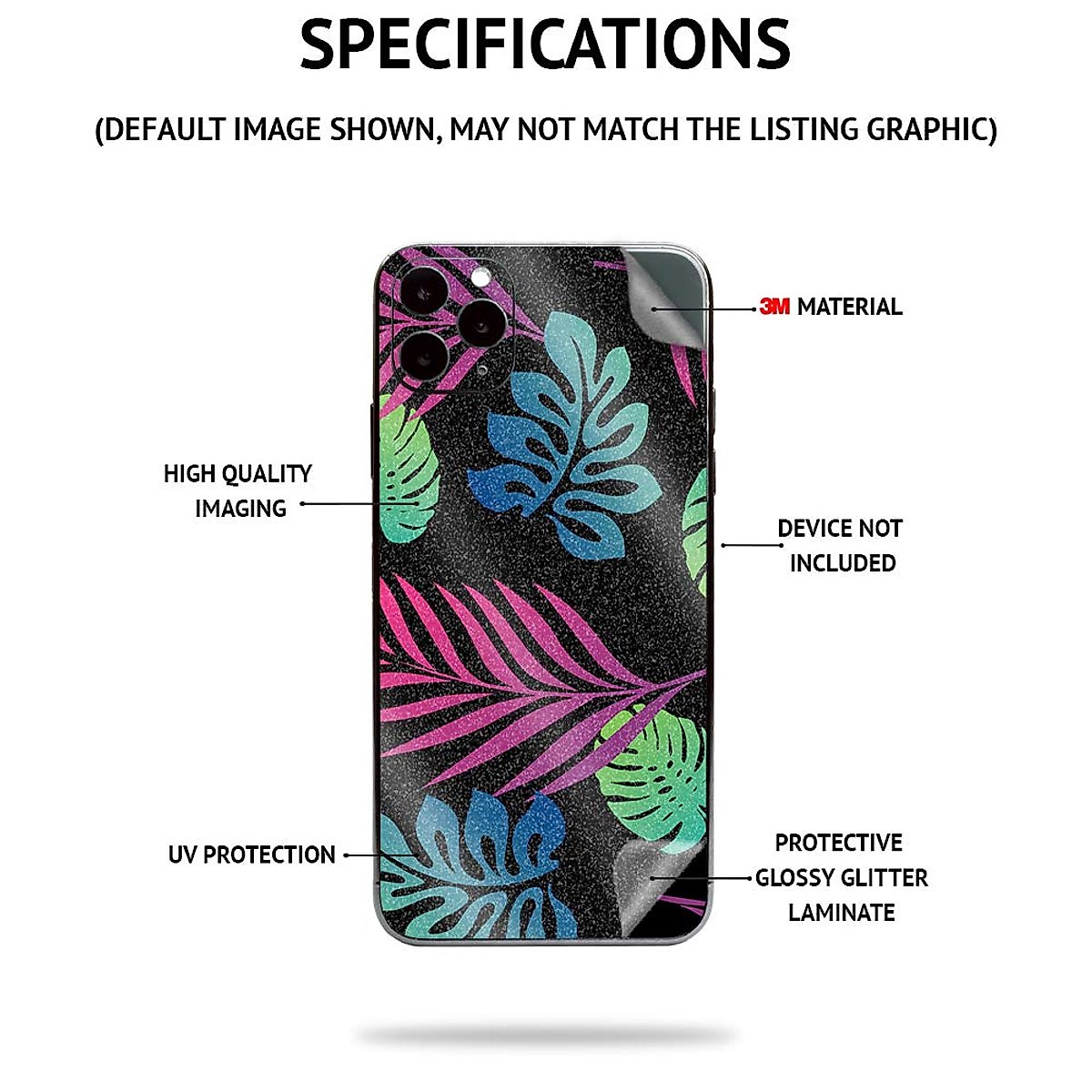 MightySkins Glossy Glitter Skin Compatible with Microsoft Surface Duo 2 - Psychedelic | Protective, Durable High-Gloss Glitter Finish | Easy to Apply and Change Styles | Made in The USA