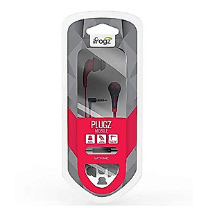 iFrogz IFPZMB-RD0 Ear Pollution Plugz, Earbuds for Mobile Devices, Red