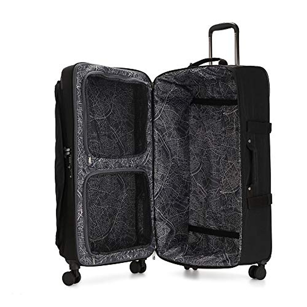 Kipling Women’s Spontaneous 31-inch Softside Spinner Wheel Luggage, Integrated TSA Accepted Lock, Black Noir, Checked-Large