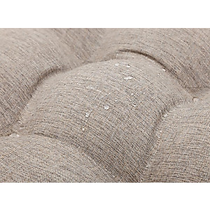 QILLOWAY Indoor/Outdoor High Back Chair Cushion,Tufted, Replacement Cushions - Pack of 4. (TAN/Grey)