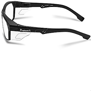 ProtectX Safety Reading Glasses 1.5 Diopter, Safety Glasses with Readers 1.5, Reader Safety Glasses 1.5, ANSI Z87.1 Rated with UV Protection
