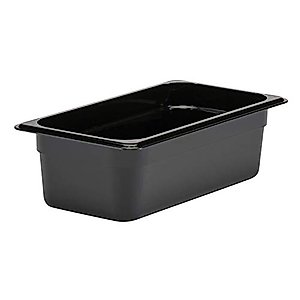 Cambro 34CW110 Food Pan 1/3 X 4" Camwear Black Case of 6