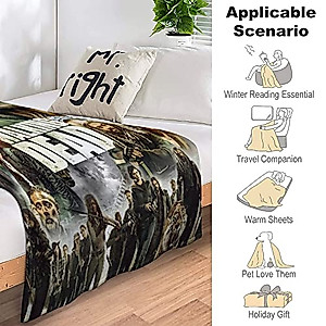 Landosps Nice The Apocalyptic Walking Horror Drama Dead Throw Blanket, Plush Microfiber Halloween Blankets and Throws for Bed, Weighted Air Condition Blanket 40"*50" （100 * 130cm）