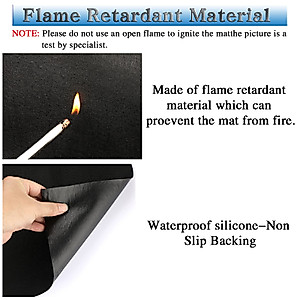 UBeesize 48x60 inch Under Grill Mat,Fireproof Flame Retardant Mat for Under Grill,Grill mats for Outdoor Grill Deck Protector,BBQ Mat for Under BBQ，Waterproof and Oil-Proof，Reusable