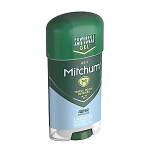Mitchum Men Gel Antiperspirant Deodorant, Unscented, 2.25oz.