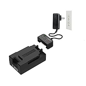 Lasko Portable Fan, 18V Lithium Ion Battery, Bonus Adapter for Electric Plug-in Use, Lasts up to 15 Hours, 5 Quiet Speeds, for Camping, Tailgating, Patio and Outdoor Use, 17", White, RB200