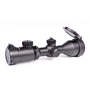 Hammers Compact Short Rifle Scope 3-9x42 GDT w/Extended Eye Relief, Rings, Honeycomb Anti-Reflection Filter, Flip Open Lens Caps