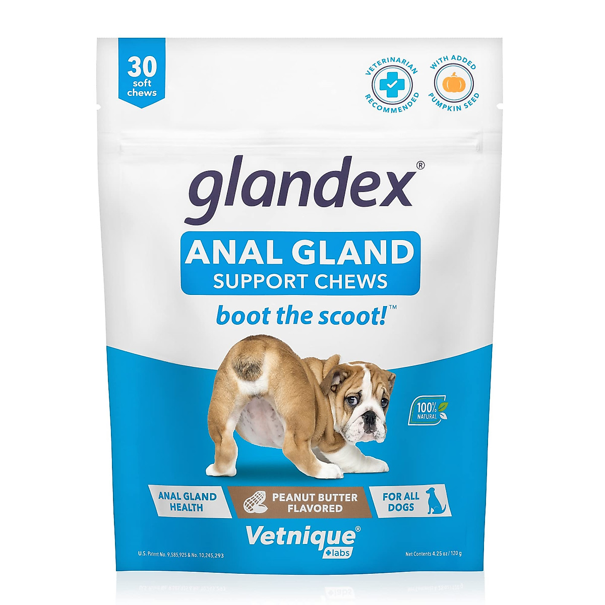 Glandex Medicated Spray for Dogs & Cats (4oz) and Glandex anal gland Support Chews 30 Ct Bundle Dog Deodorizing Spray & Anti-Itch Spray for Dogs, Dog Treats with Probiotics
