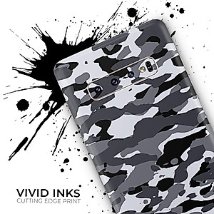 DesignSkinz Traditional Black & White Camo Protective Vinyl Decal Wrap Skin Cover Compatible with The Samsung Galaxy S20 (Screen Trim & Back Glass Skin)
