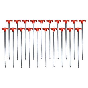 Yesland 20 Pack Tent Stake, 9-7/8 Inch Galvanized Non-Rust Camping Family Tent Pop Up Canopy Stakes