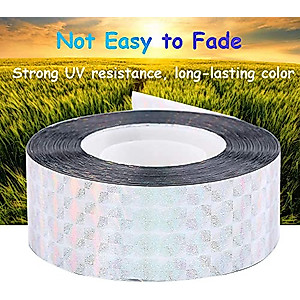 90M Bird Deterrent Tape, Holographic Ribbon, Reflective Tapes, Bird Scare Tape Garden Ribbon, Ideal for Gardens, Orchards, Lawns, Ponds