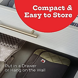 Big Red House Pot Holders for Kitchen Heat Resistant, Set of 2, Silicone Pot Holders for Kitchen and Baking, Gray