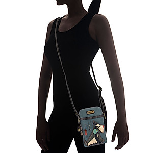 CHALA Crossbody Cell Phone Purse | Women's Wristlet Handbags with Adjustable Strap (Indigo - Schnauzer)