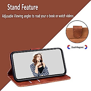 IVY Realme 7 Pro Case for Realme 7 Pro,[Butterfly][Flip Kickstand][Magnetic Buckle][Skin Touch Feeling] Wallet Case for Oppo Realme 7 Pro Case - Brown