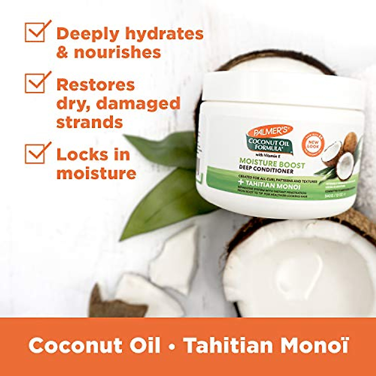 Palmer's Coconut Oil Formula Moisture Boost Deep Hair Conditioner, 12 Ounce