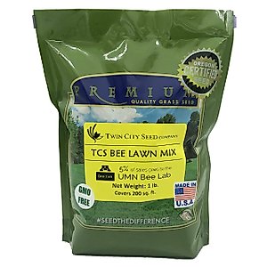 Twin City Seed Co. Bee Lawn Mix, Grass & Flower Mixture, 1 lb Bag