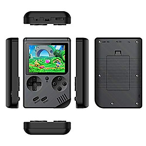 Handheld Games Console for Kids Adults - Retro Video Games Consoles 3 inch Screen 168 Classic Games 8 Bit Game Player with AV Cable Can Play on TV (Black)