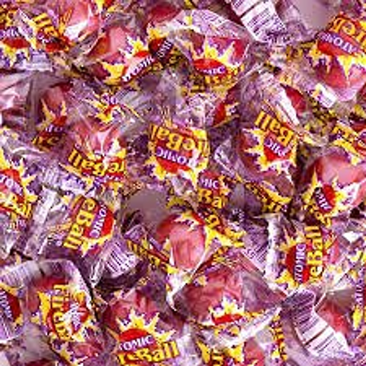 ATOMIC Fireballs - Fireball Candy Bulk - 1 LB - Hot Jawbreakers Candy - Bulk Candy - Individually Wrapped - Atomic Fireball Candy - Spicy Candy - Red Hot Cinnamon Candy Balls - Fire Balls Hard Candy