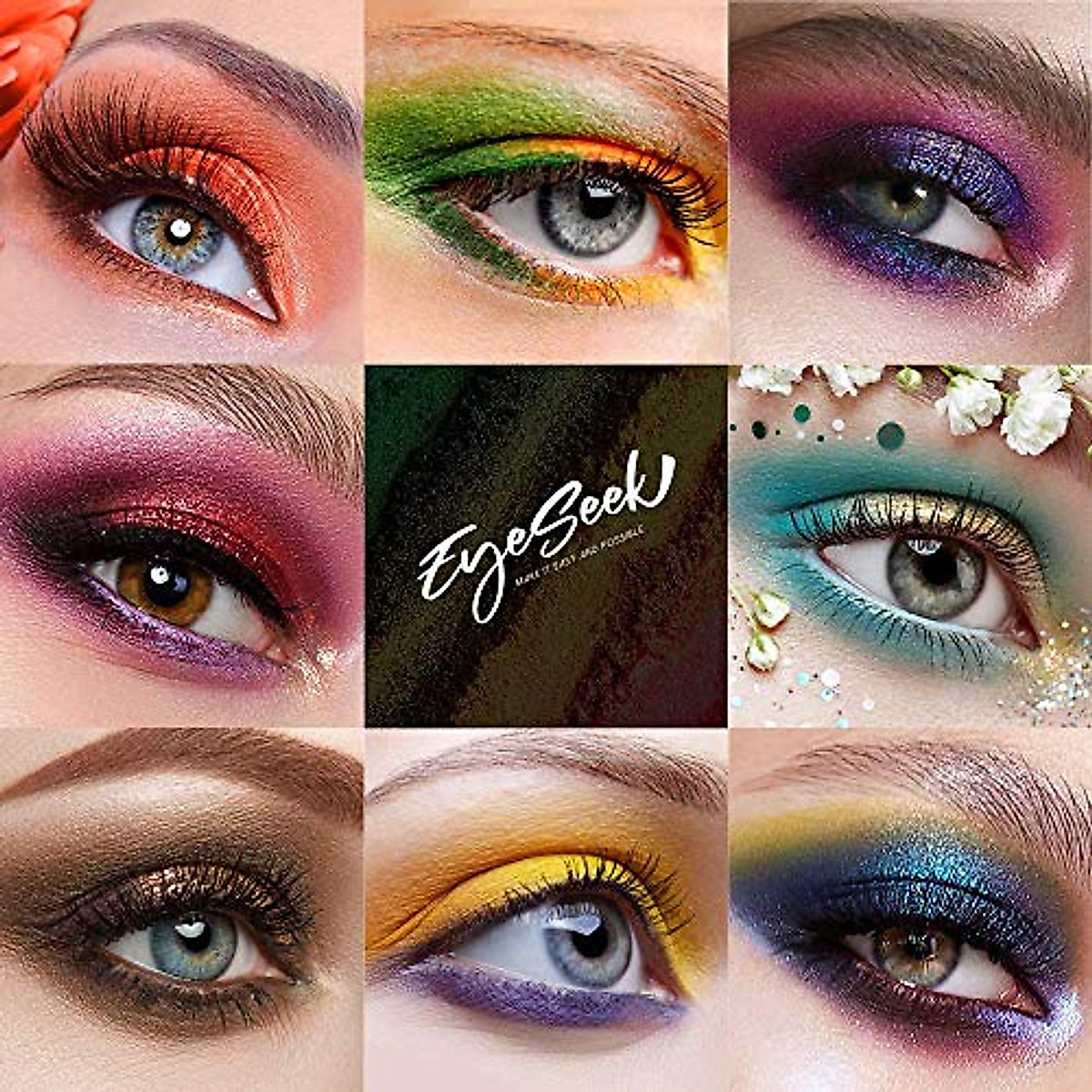 EYESEEK Bright Eye Makeup Sets, Eyeshadow Palette, High Pigmented Pallets, Matte Shimmer Eye Shadow Plattet Gift Sets Starter Kit for Halloween
