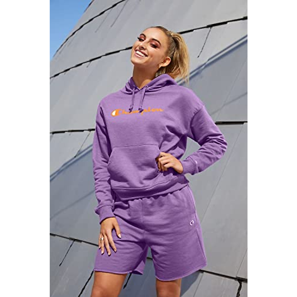 Champion Women's Shorts, Powerblend, Fleece Shorts, Comfortable Shorts for Women, 6.5"