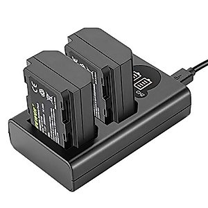 NEEWER NP-FZ100 2280mAh Replacement Battery and Charger with LCD Screen, 2 Packs, Compatible with Sony ZV-E1, FX3, FX30, A1, A9 II, A7R III, A7R IV, A7R V, A7S III, A7 III, A7 IV, A6600, A7C Cameras