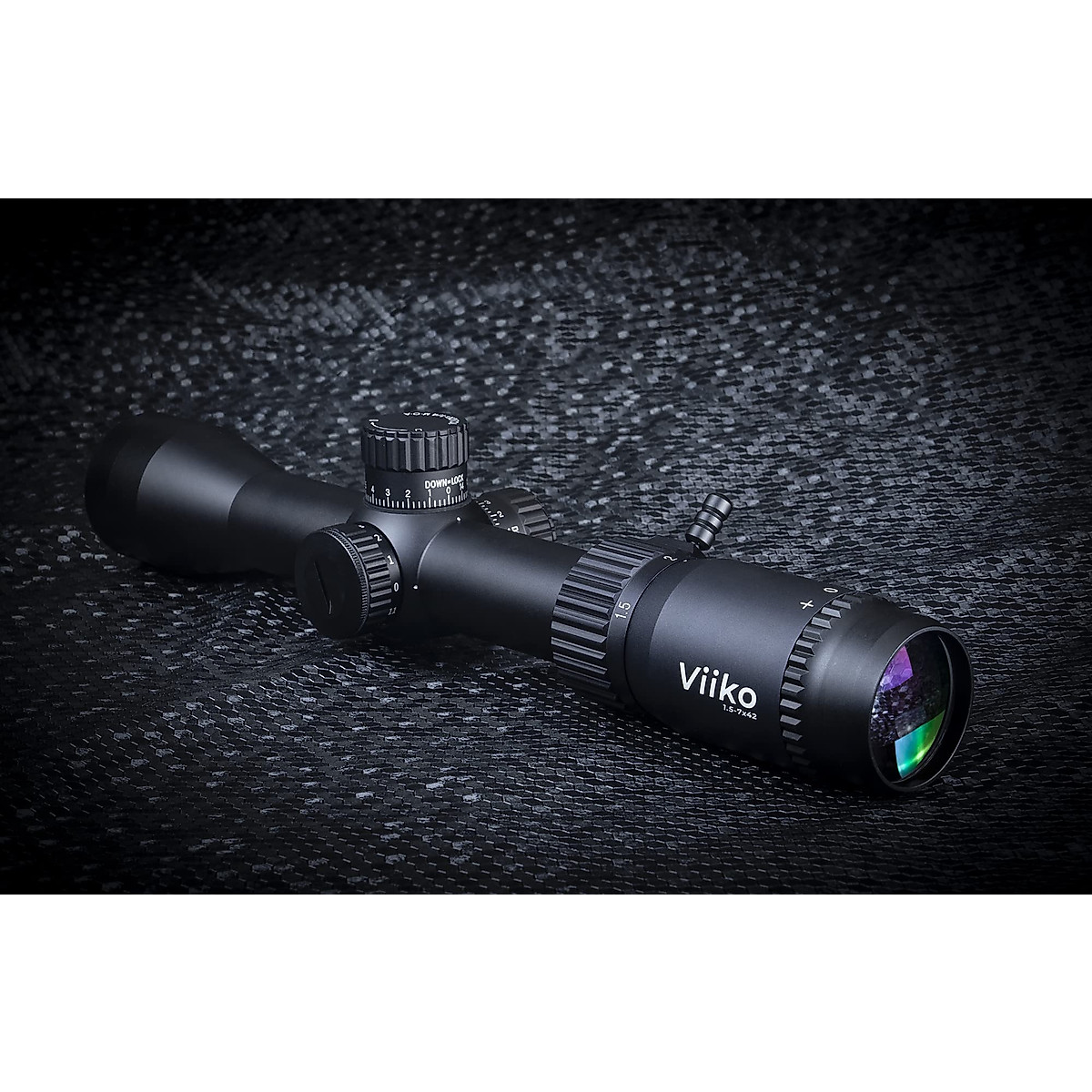 Viiko Long Eye Relief Scope 1.5-7x42 Half Mildot Illuminated Reticle 7.8’ Eye Relief Fits Mosin 1891/30 M39 M44 Huge Eye Box Switch Viewer