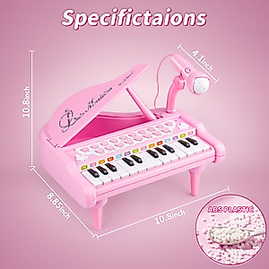 Amy&Benton Piano Toy Baby Piano Toy for Toddlers Piano Pink for Girls 1-3 Girl First Birthday Gift for 1 2 3 Years Old Girl 1st Birthday Toy for Girl 1 2 3 Year Old Girl Gift One Year Old