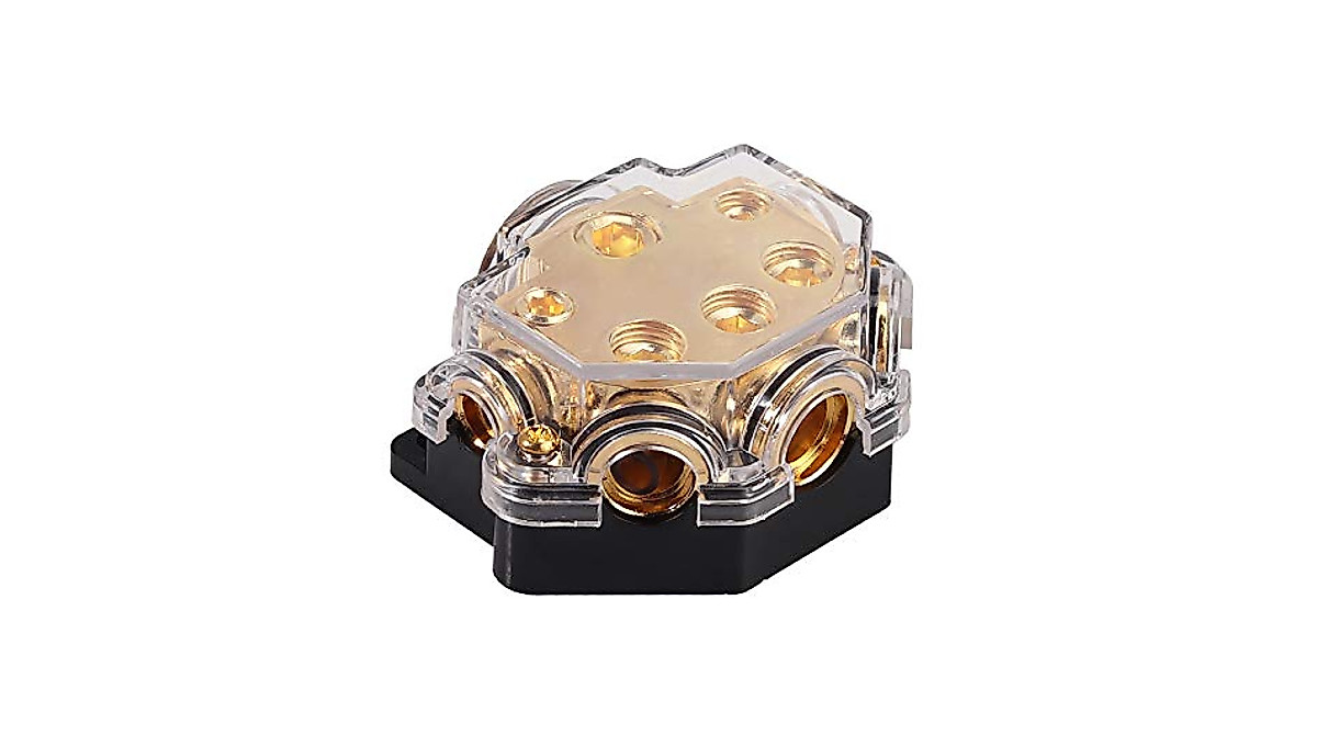 AUTOUTLET 5-Way Power Distribution Block for Cars & Auto Audio Systems