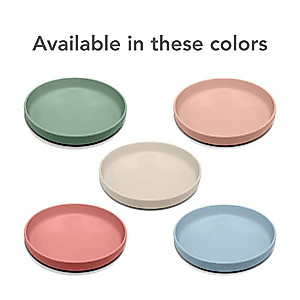 noüka Flat Plate | 100% Food-Grade Silicone | Comes With A Lip Edge | Non-Slip & Soft | Dishwasher Friendly | Deep Moon | Size 570ml