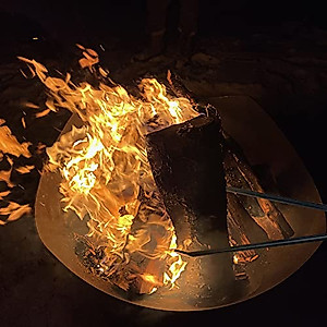 Gvtufeil Fire Pit Tongs,16.7 Inch Portable fire pit Tools, Heavy Duty Metal Outdoor/Indoor Firewood Tongs, fire pit accessories for Wood-Burning Fire Pit/Campfire BBQ Fireplace-Gripping Grabber Tool