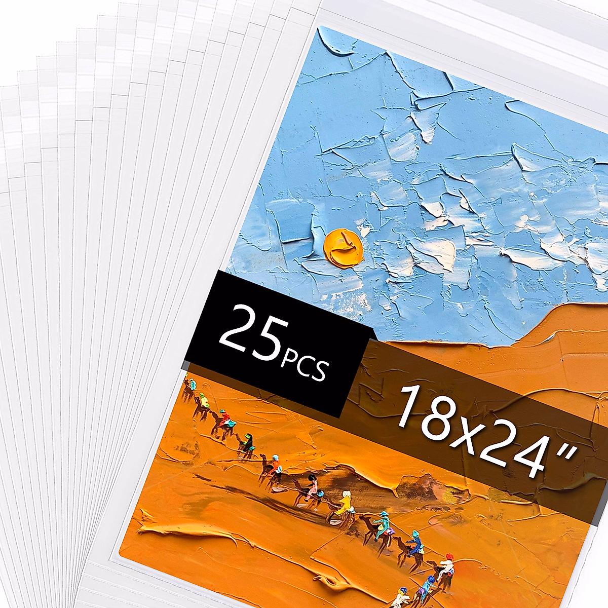 Falling in Art Acid Free 1.496mil (Single Side) Crystal Sealed Clear Bags for 18x24 Art Prints, Photos, 18 1/2 Inches by 24 2/5 Inches, 25-Pack